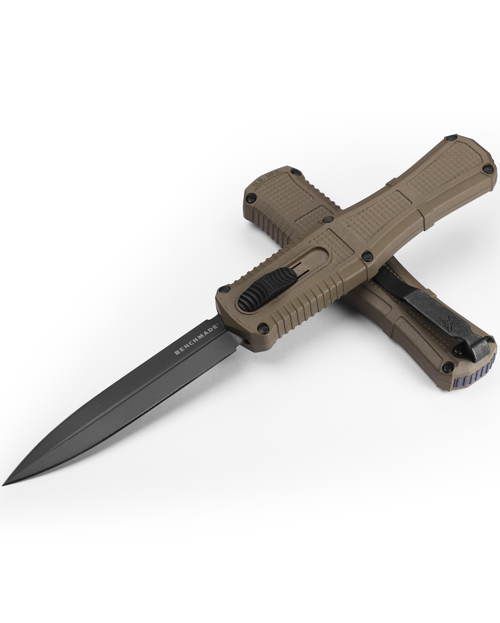 Benchmade 3370GY-1 Claymore OTF - Green Grivory Handle - Plain CPM-D2 ...