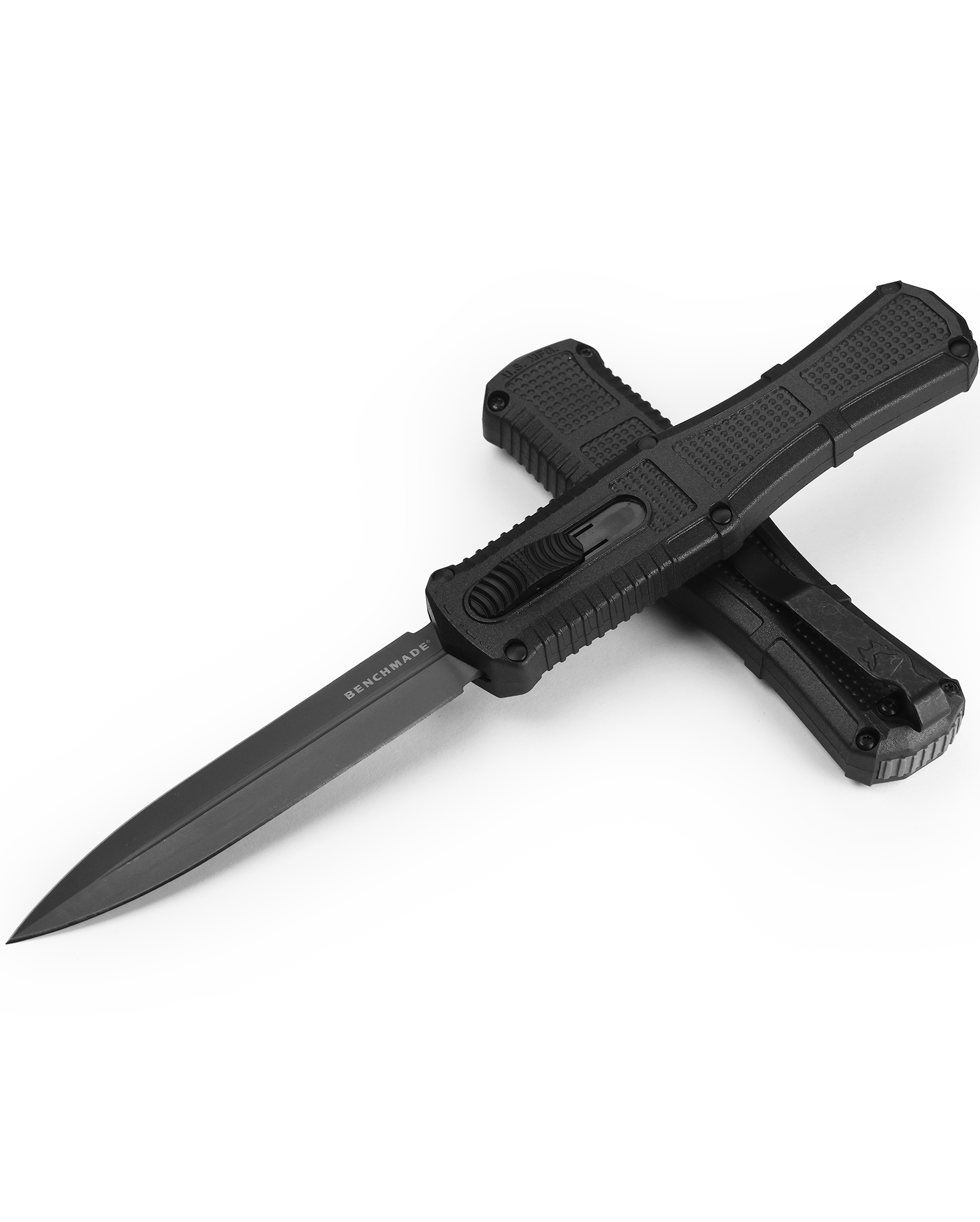 Benchmade 3370GY Claymore OTF - Black Grivory Handle - Plain CPM-D2 ...