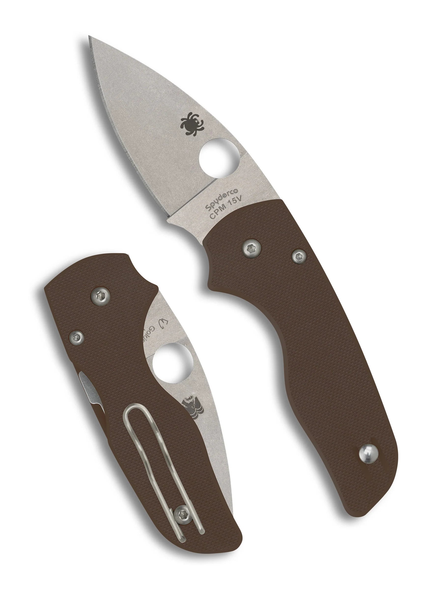 Spyderco Lil’ Native - Brown G10 - CPM-15V - Sprint Run - C230GPBN15V ...