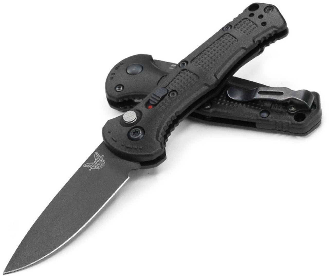 Benchmade Mini Claymore - Automatic - CPM-D2 Blade - Black Grivory Han ...