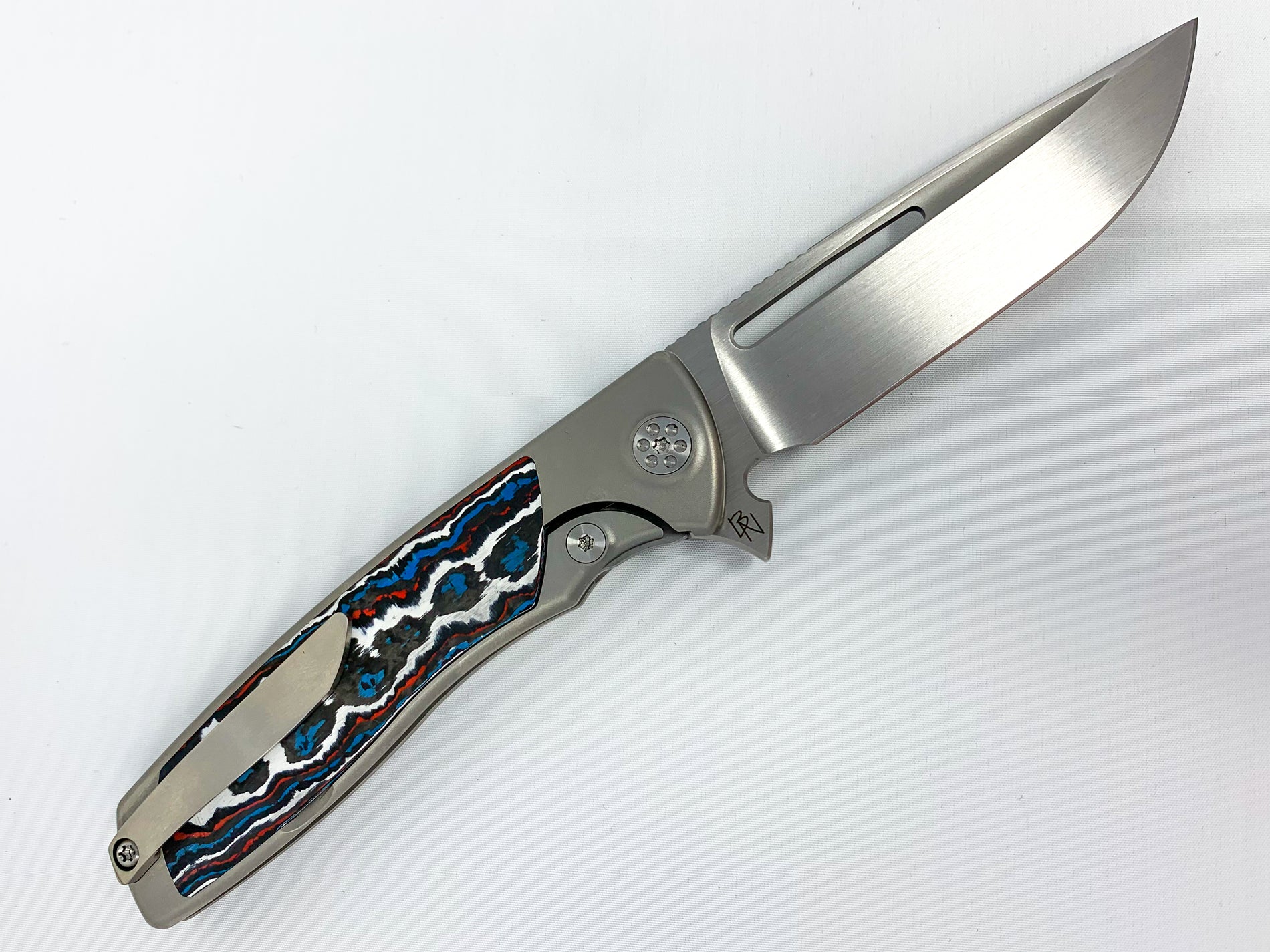 Sharp By Design Mini Evo - M390 Drop Point Blade - Fat Carbon "Nebula ...