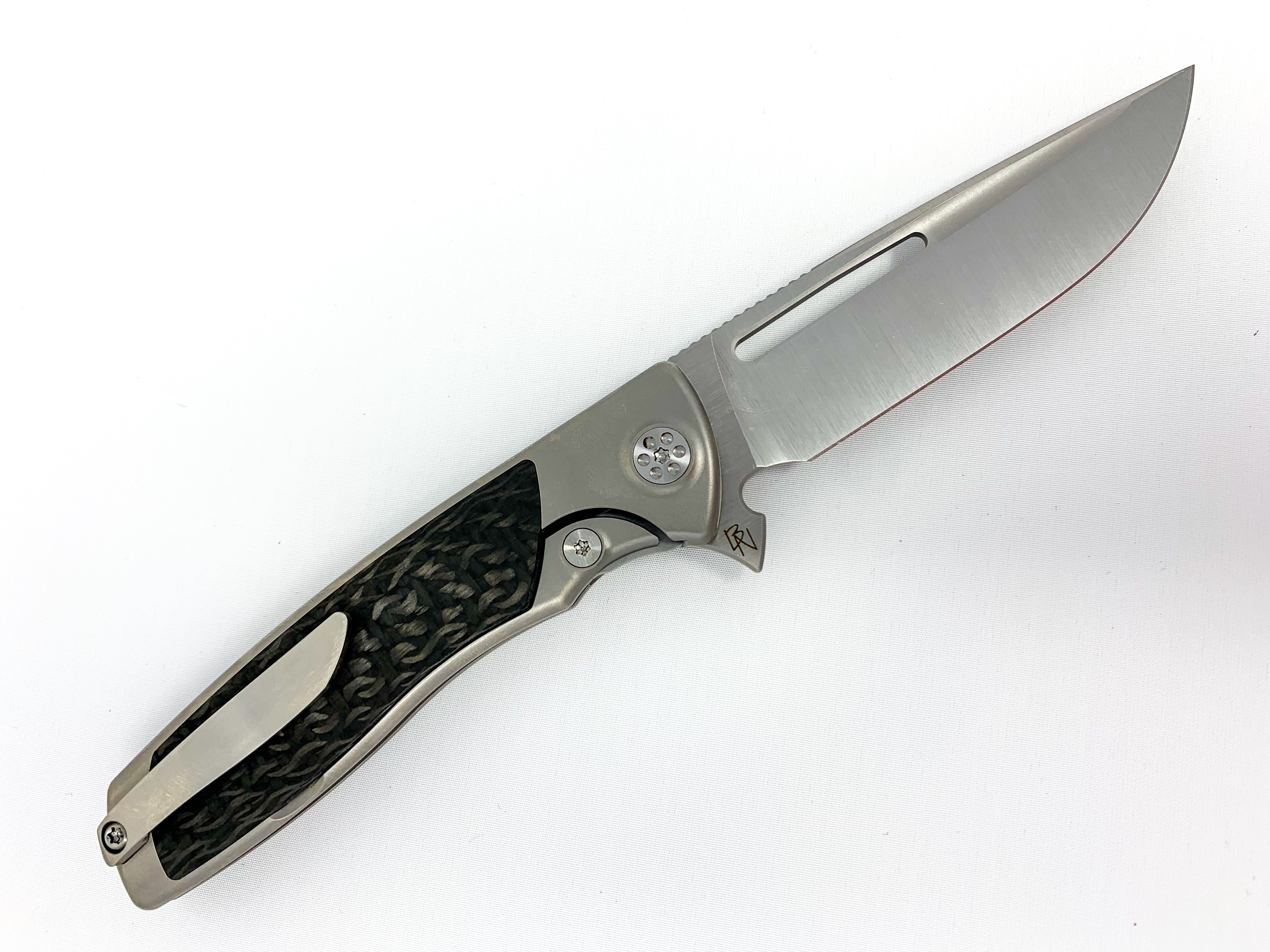 Sharp By Design Mini Evo - M390 Drop Point Blade - Carbon Fiber Inlay ...